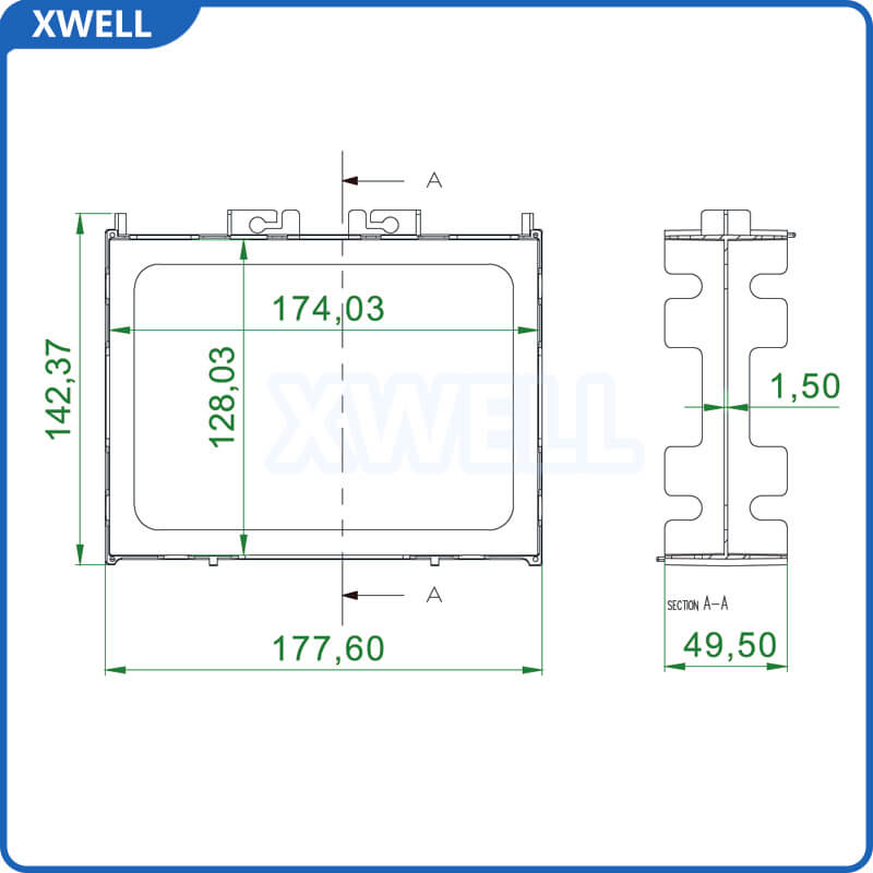 130AH Prismatic Cell ABS+PC Fireproof Prismatic Battery Bracket ...