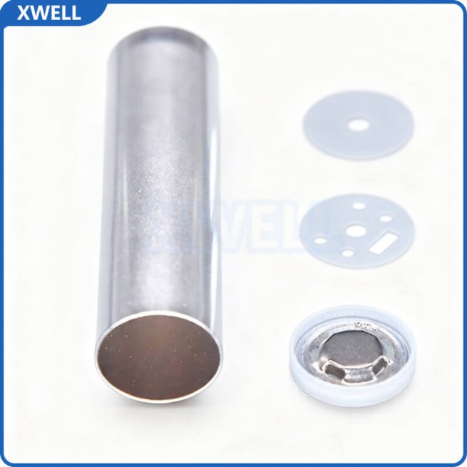 18650 Cylindrical Battery Steel Case + Explosion-Proof Cap + Upper ...