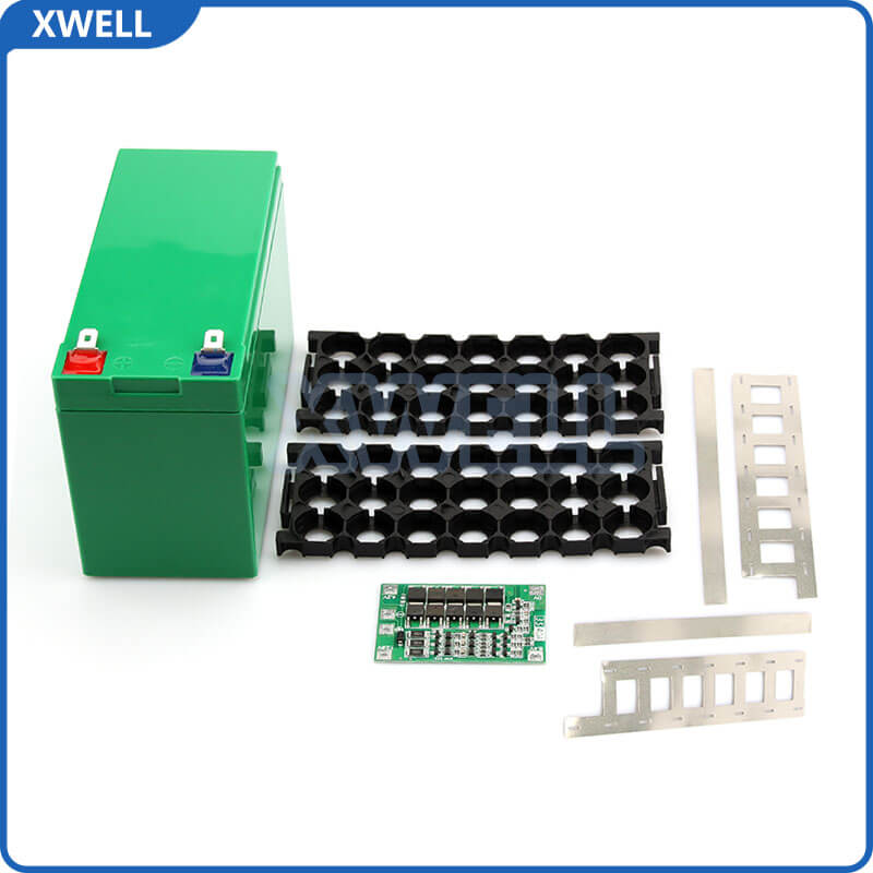 18650 Battery Holder Case kit, 12V 7Ah Lithium Battery Box, 3S 40A BMS ...