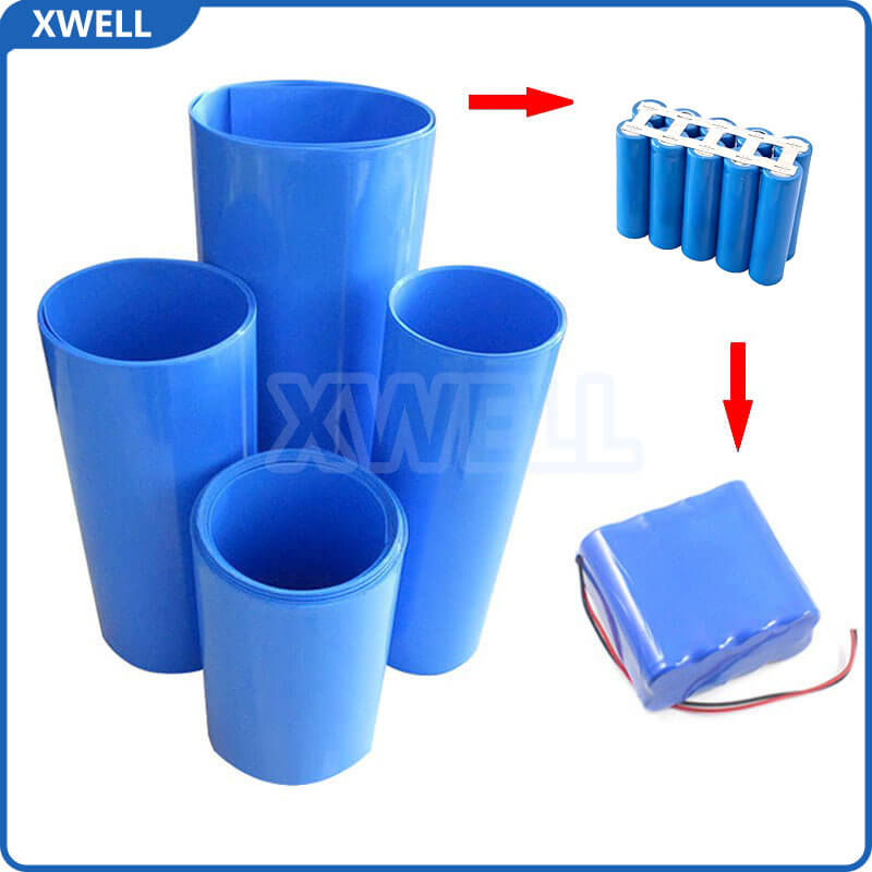 Flame-Retardant Blue PVC Heat Shrink Tube for 18650 Cylindrical Battery ...